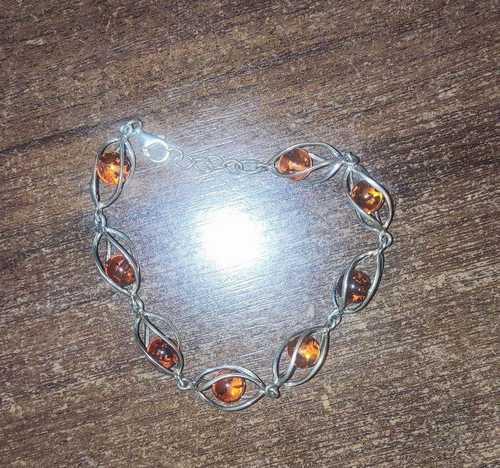 Браслет янтарь