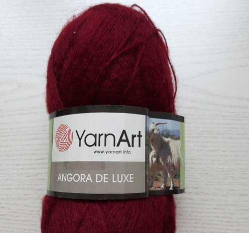 Пряжа YarnArt Angora de luxe цвет 577 винный