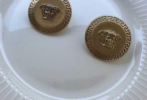 Серьги Versace медуза золотые