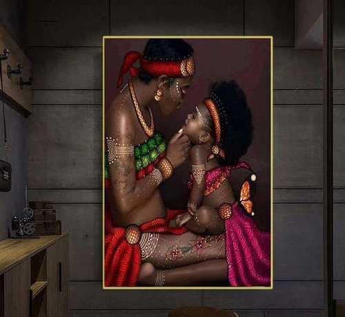 Роскошная картина маслом мать и дитя