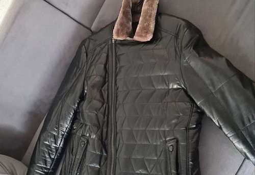 Кожаная куртка мужская зима