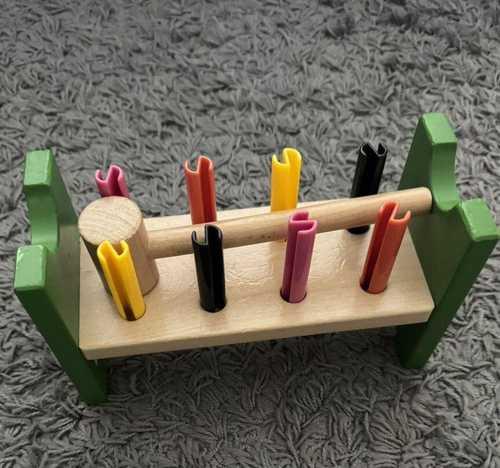 Игрушка Блок с колышками и молотком IKEA