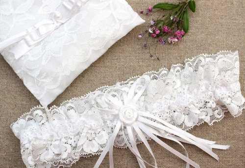 Свадебная подвязка ручной работы