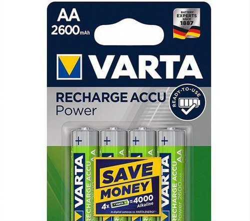 Аккумуляторы varta 2600mAh AA (блистер 4 штуки) Re