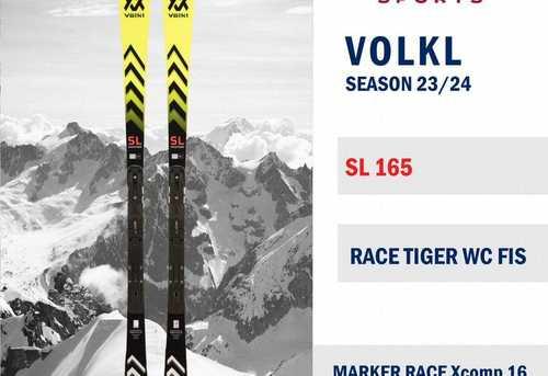 Горные лыжи Volkl SL 165 WC FIS + Xcomp 16