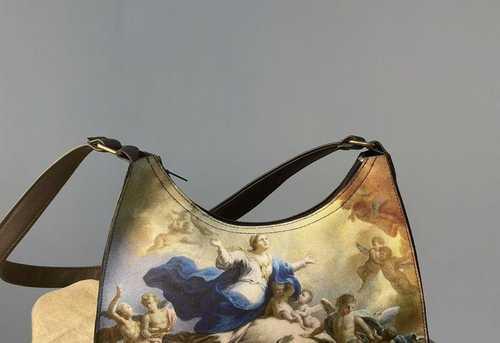 Сумка-багет ручная работа "Свет-тьма"/ женская