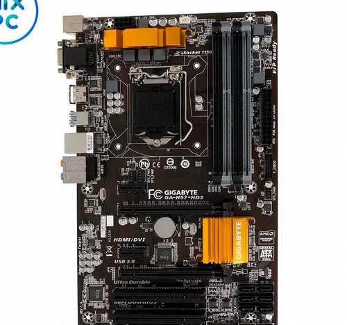 Материнская плата LGA1150 gigabyte GA-H97-HD3 Б.У