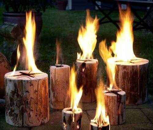 Финская свеча, дрова, полено, очаг, таежный огонь