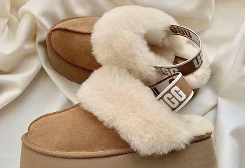 Женские сабо UGG Funkette с мехом тапочки шлепки