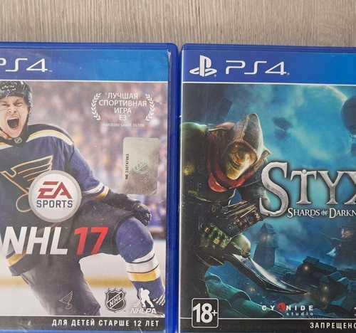 Игры на ps4 nhl 17 и Styx shards of darkness