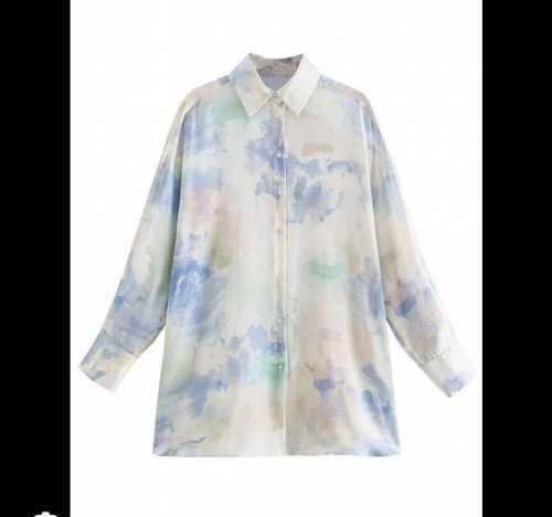 Рубашка Zara XS оверсайз