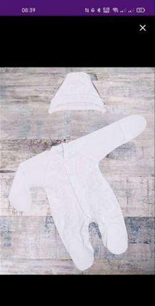 Комплект на выписку, плед на выписку, бант