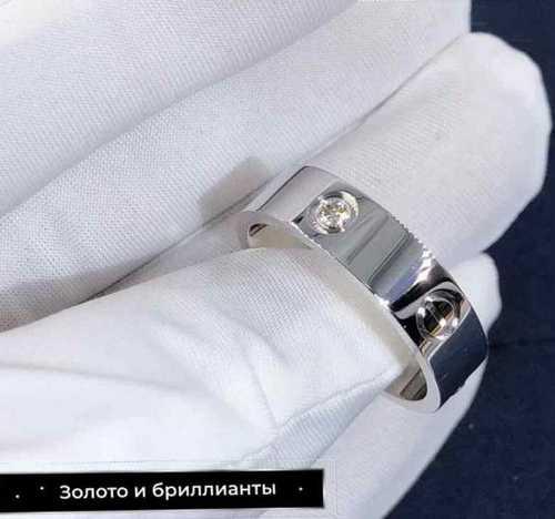 Cartier золотое кольцо 0.22ct