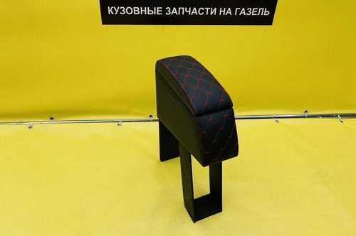 Бар подлокотник на Газель черный с красной строч