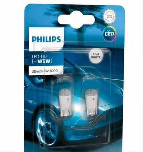 LED лампы Philips W5W 6000K