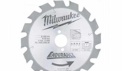 Пильный диск Milwaukee по дереву 190*30 Z16 мм