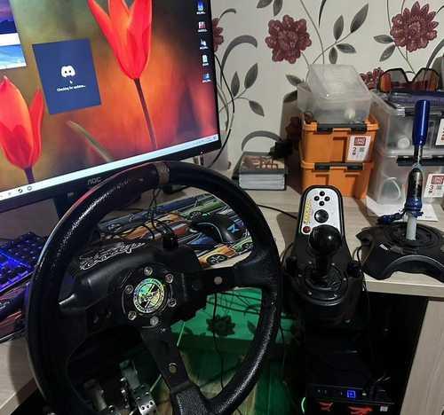 Logitech g 27 +педали+shifter+ ручник