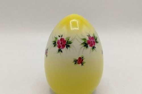 Яйцо пасхальное фарфор роспись Цветы 9,5 см