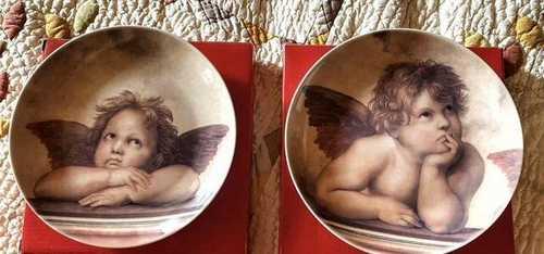 Тарелка декоративная 2 шт «Ангелы»