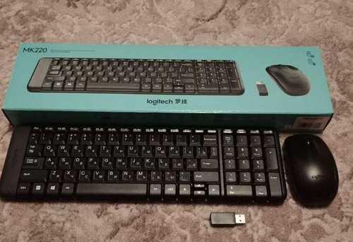 Беспроводная клавиатура и мышь Logitech MK220