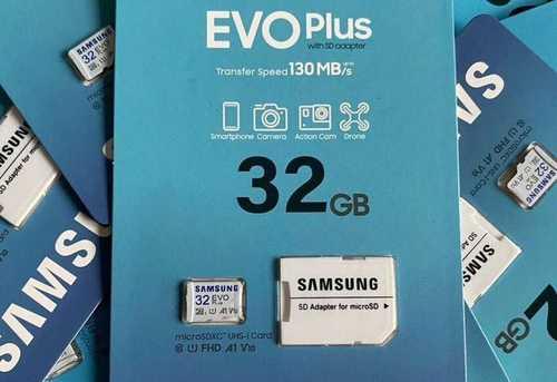 Карта памяти MicroSD Samsung EVO Plus 32 Gb
