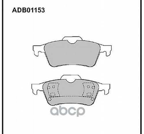 Колодки тормозные дисковые зад ADB01153 allied