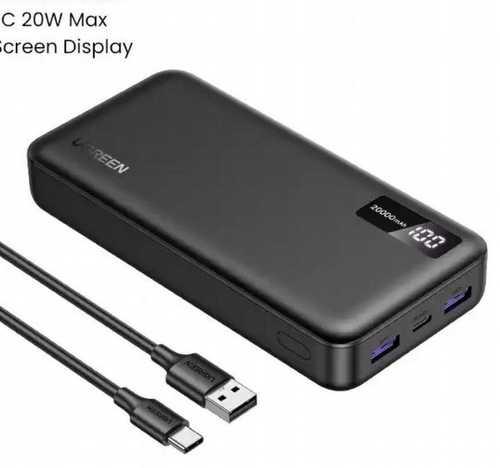Powerbank ugreen 20000mAh с быстрой зарядкой