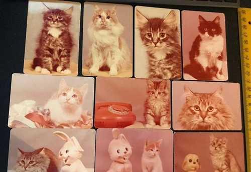 Календарики карманные, животные, 1990Г