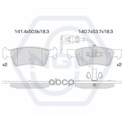 Колодки тормозные дисковые керамические зад VW