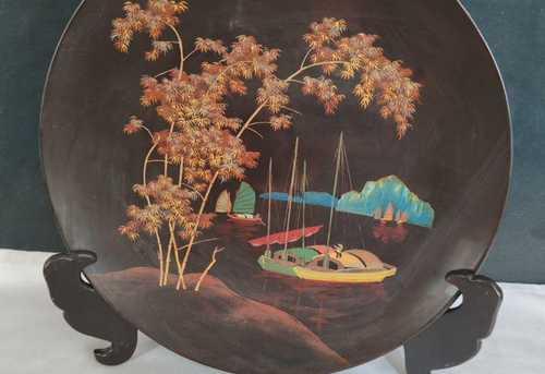 Тарелка "Вьетнам", папье-маше, 1950-1960 гг