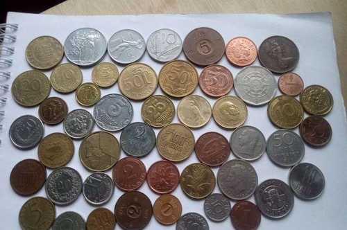 50 иностранных монет без повторов