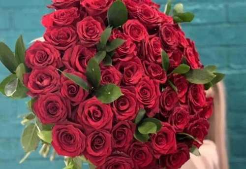 Большие розы, букет цветов Эквадор