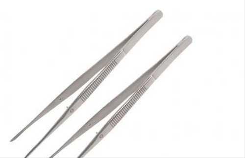 Комплект пинцетов прямых анатомических 150х2,5 мм