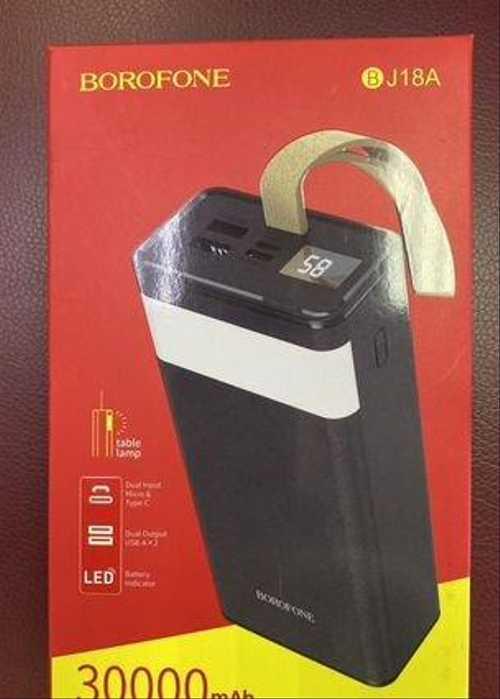 Внешний акб borofone BJ18A Coolmy 30000mAh, 2xUSB