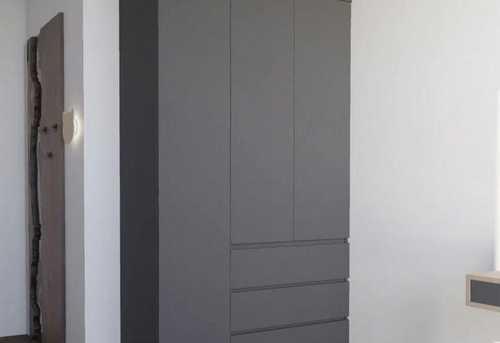 Шкаф с выдвижными ящиками 120 см серый