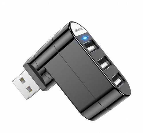 USB-разветвитель Borofone DH3 3USB черный