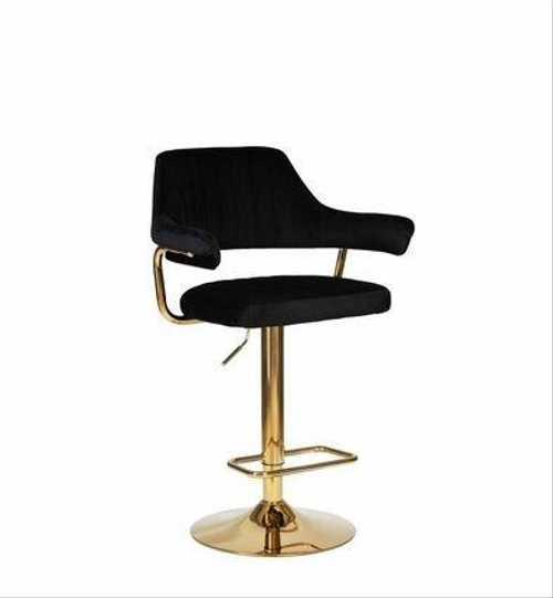 Золотой Барный стул кресло из велюра Charly 5019