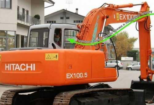 Стекло правое возле стрелы Hitachi EX300-5 серия