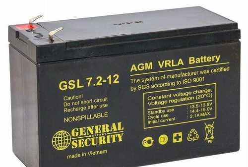 Аккумулятор general security GSL 7.2-12