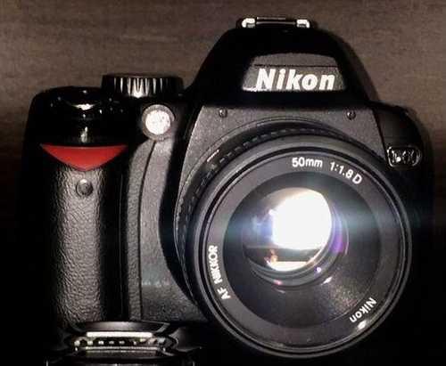 Объектив Nikkor AF 50/1.8 D c тушкой Nikon D60
