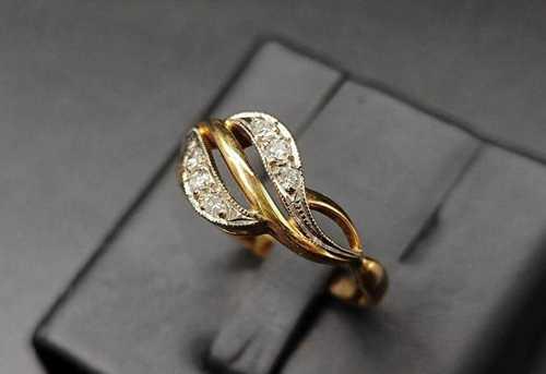 Советское кольцо с бриллиантами 0,144ct 750 пробы