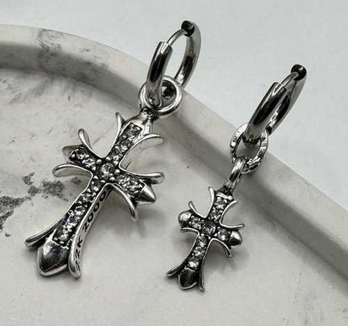 Chrome hearts серьги кресты