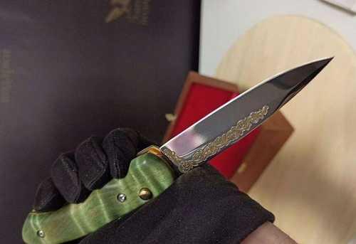 Коллекционный нож складной ручной работы