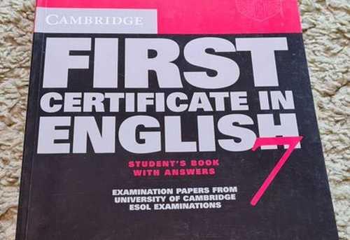 First certificate in English, Cambridge