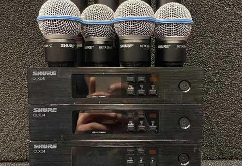 Shure qlxd/beta 58 - 4 системы