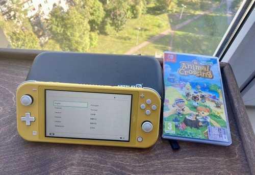 Игровая консоль Nintendo Switch Lite желтая + игра