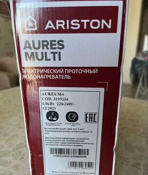 Электро водонагреватель Аристон aures multi M6