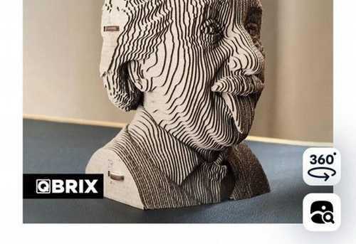 Картонный 3D пазл qbrix Эйнштейн