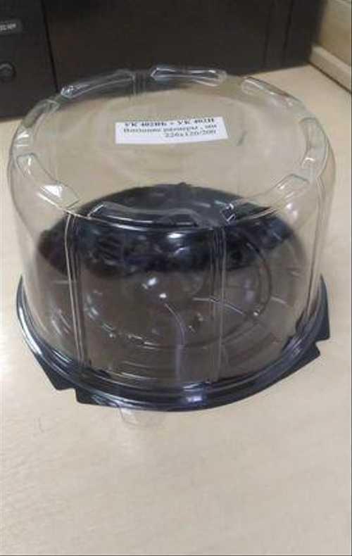 Тортница контейнер для торта круглая пластик 0,8кг
