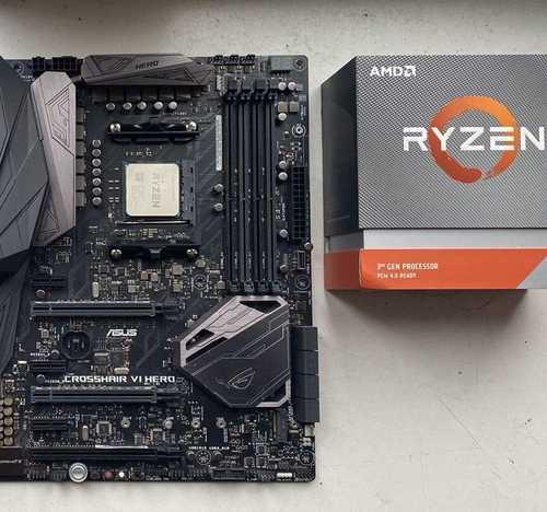 Комплект asus crosshair vi hero amd ryzen 9 3900xt